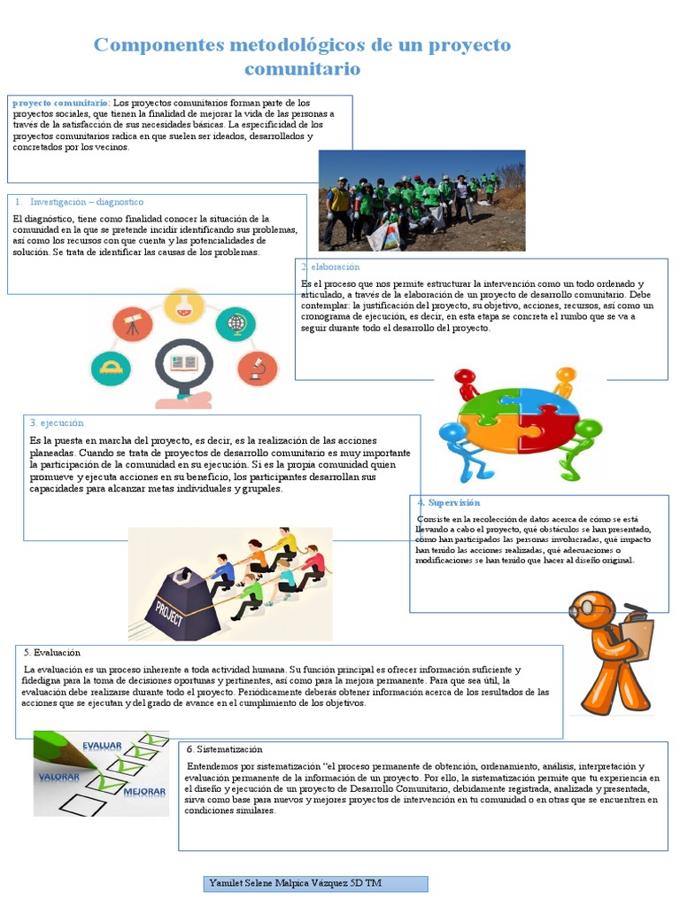 Infografia Desarrollo Comunitario | PDF | Evaluación | Diseño