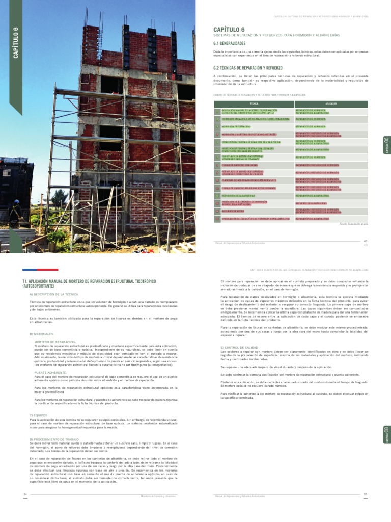 MANUAL DE REPARACIONES Y REFUERZOS ESTRUCTURALES 2018 (1) - Organized | PDF