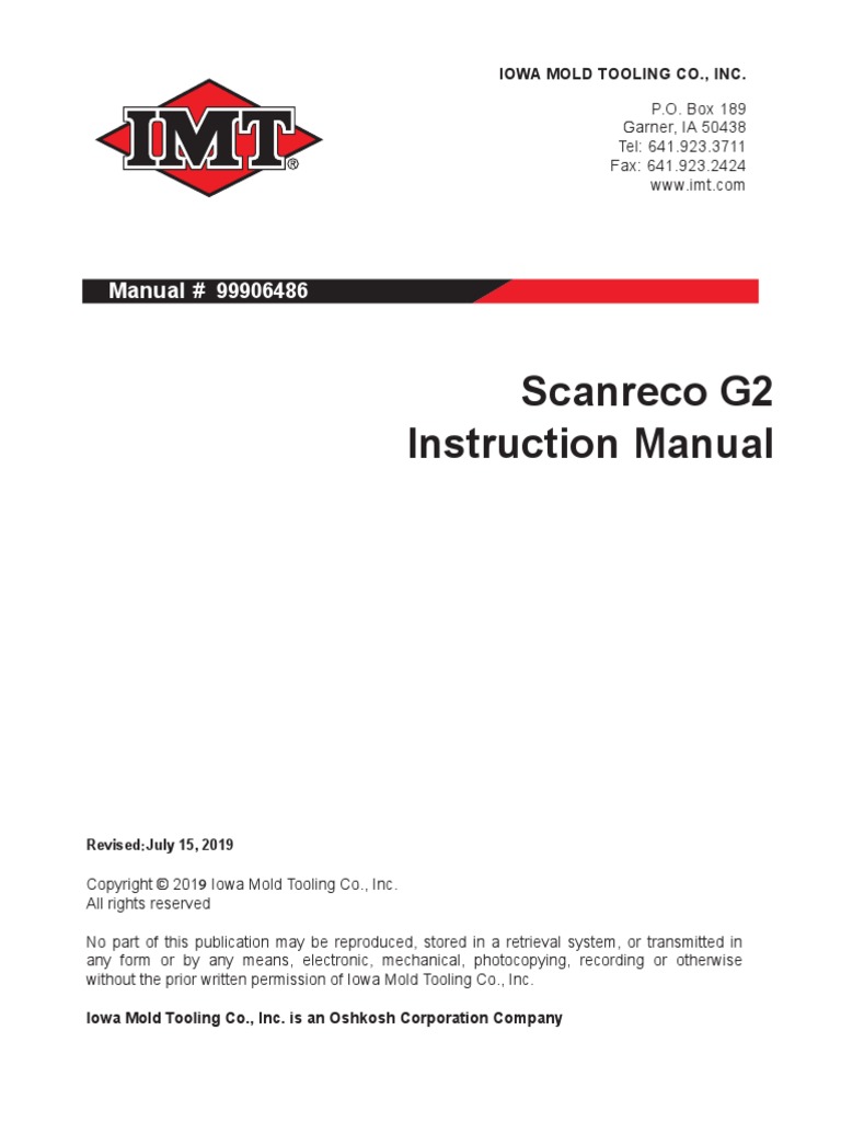 Scanreco G2 Instruction Manual - Rev. Jul 2019 | PDF | Crane (Machine ...