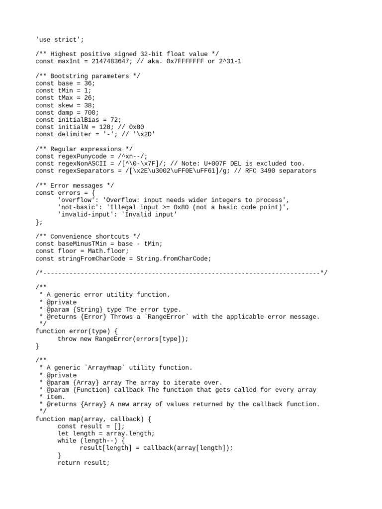 Punycode Es6 | PDF | Digital Typography | Software Development
