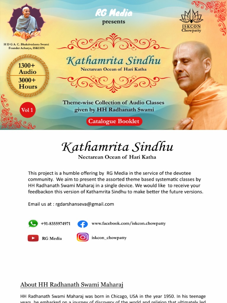 Kathamrita Sindhu - HH Radhanath Swami Maharaja | PDF