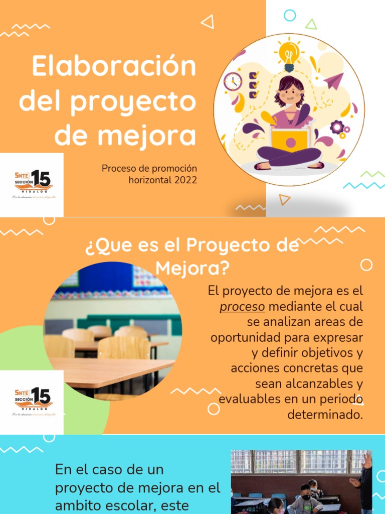 Elaboración de Proyecto de Mejora 1 | PDF | Aprendizaje | Modificación ...