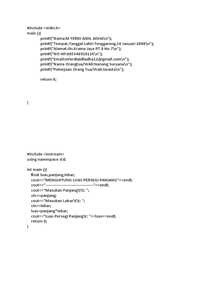 Tugas Coding Simdig Pemdas | PDF