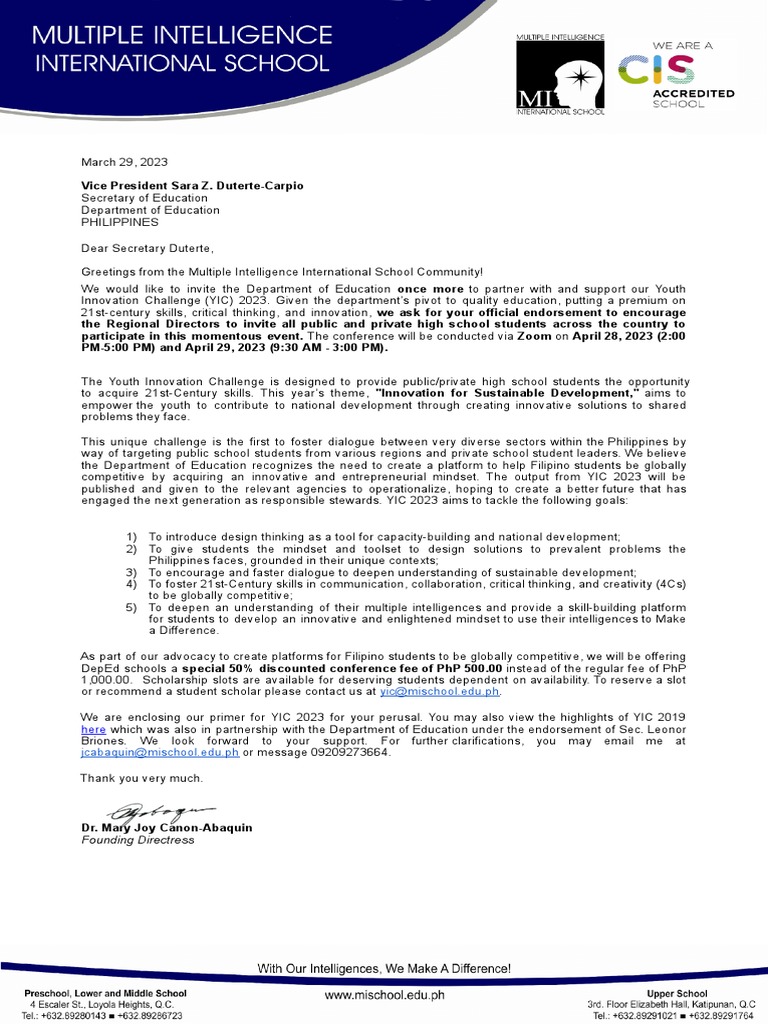 Youth Innovation Challenge 2023 Invite | PDF | Business | Social Science