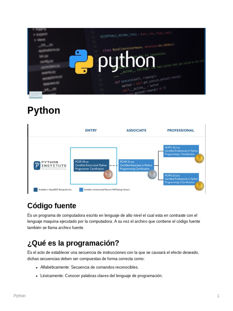 Python | PDF | Compilador | Python (lenguaje de programación)