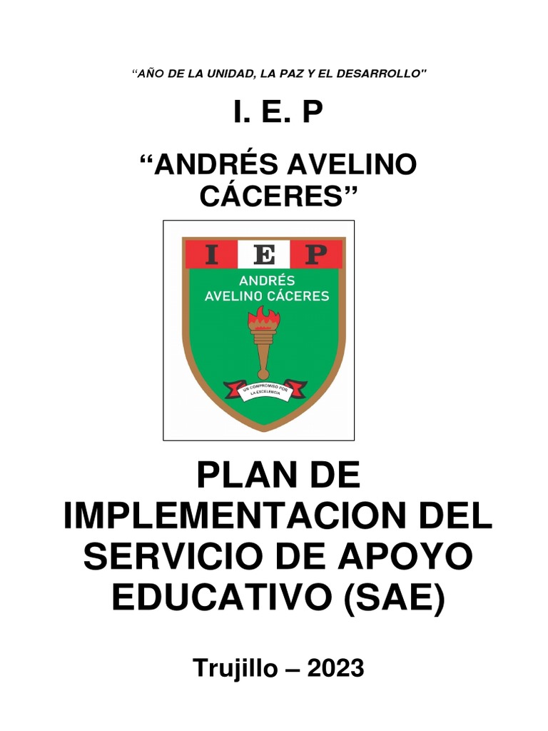 Plan de Implementacion Del Servicio de Apoyo Educativo Aac 2023 | PDF