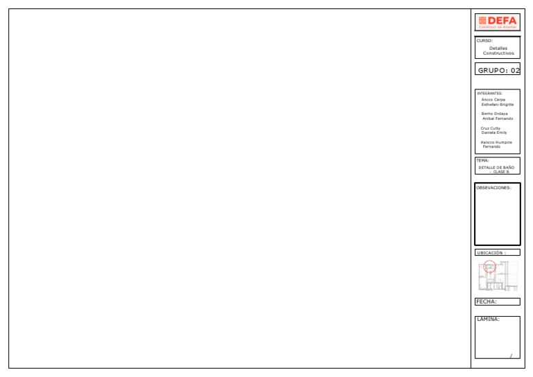 Rotulo A3 - DETALLE BAÑO | PDF