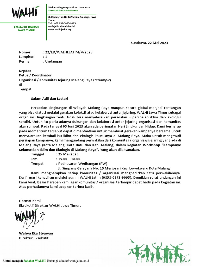 Surat Undangan Workshop | PDF