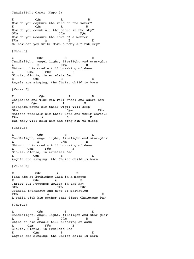 Candlelight Carol Chords | PDF