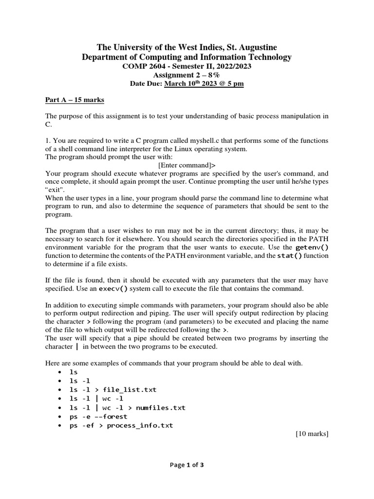 Operating System Assignment Programs | PDF | Command Line Interface ... Operating System Assignment Programs | PDF | Command Line Interface ...