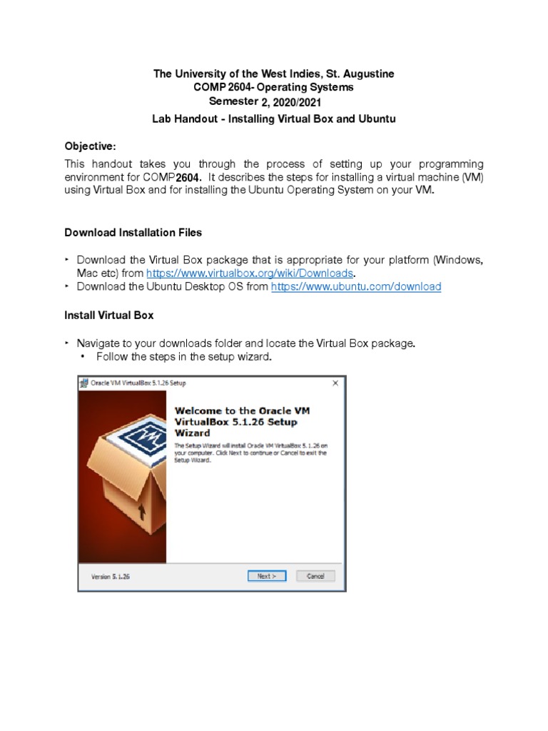Install Virtual Box and Ubuntu | PDF | Virtual Machine | Software