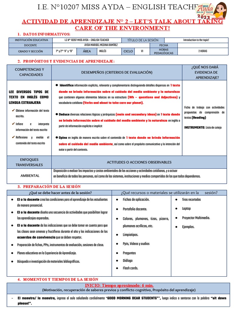 UND2 - JEC - RURAL - A1 - SEM1 - CLASE3 - ACTIVIDAD DE APRENDIZAJE 3 - MISS AYDA - Why Is It ...