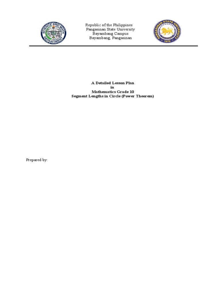 Lesson Plan Pdf Circle Trigonometric Functions