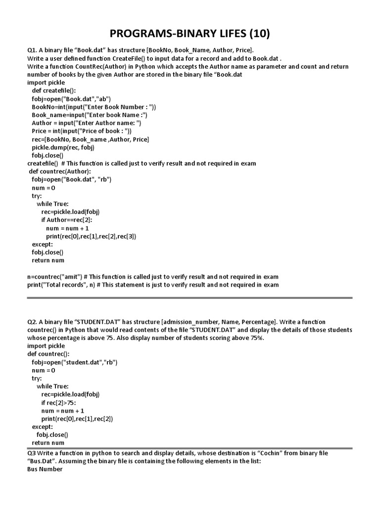 Xii Programs Binary Files | PDF | Parameter (Computer Programming) | Information Technology ...