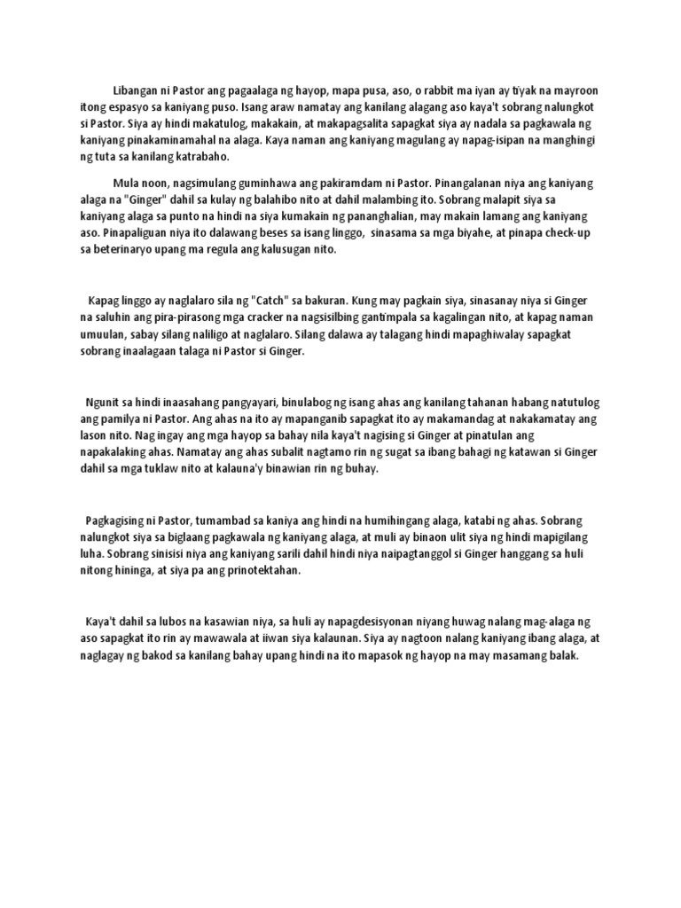 Libangan Ni Pastor Ang Pagaalaga NG Hayop | PDF