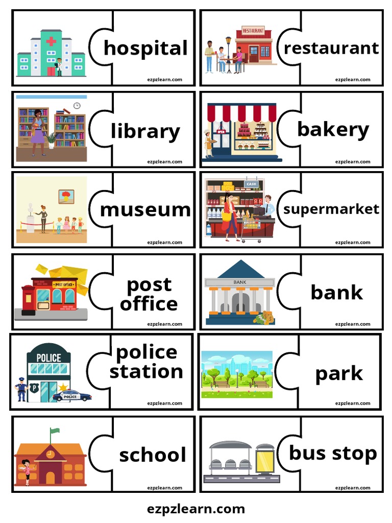 Places Puzzle Match Game | PDF