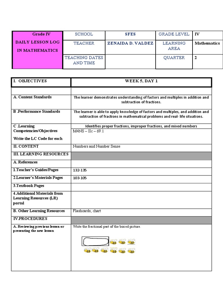 DLP Math IV q2 WK 5 | PDF | Learning | Teachers