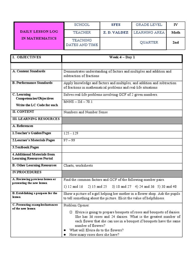 DLP Math IV Q2 WK 4 | PDF