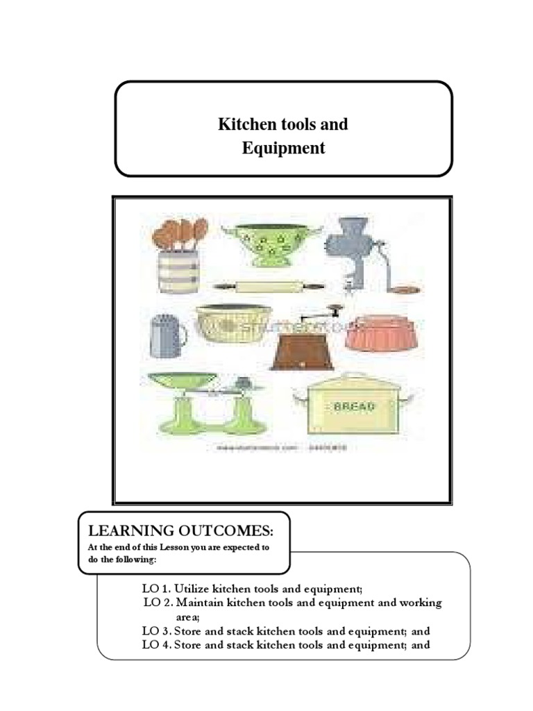 Kitchen-Tools-and-Equipment-1 | PDF | Kitchen Utensil | Knife