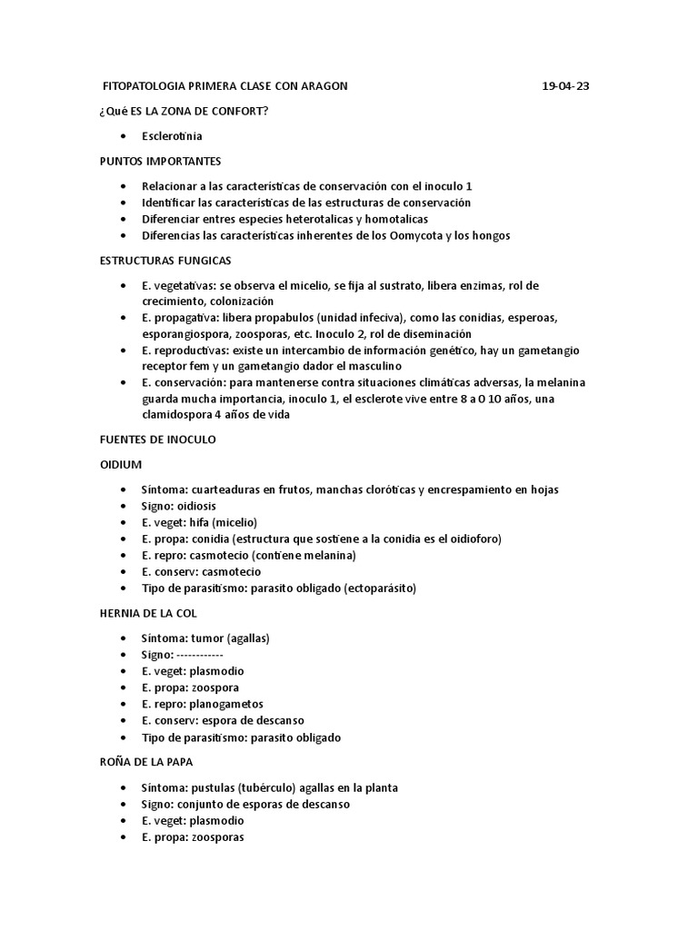 FITOPATOLOGIA Arag Parcial 1.1 | PDF | Hongo | Raíz