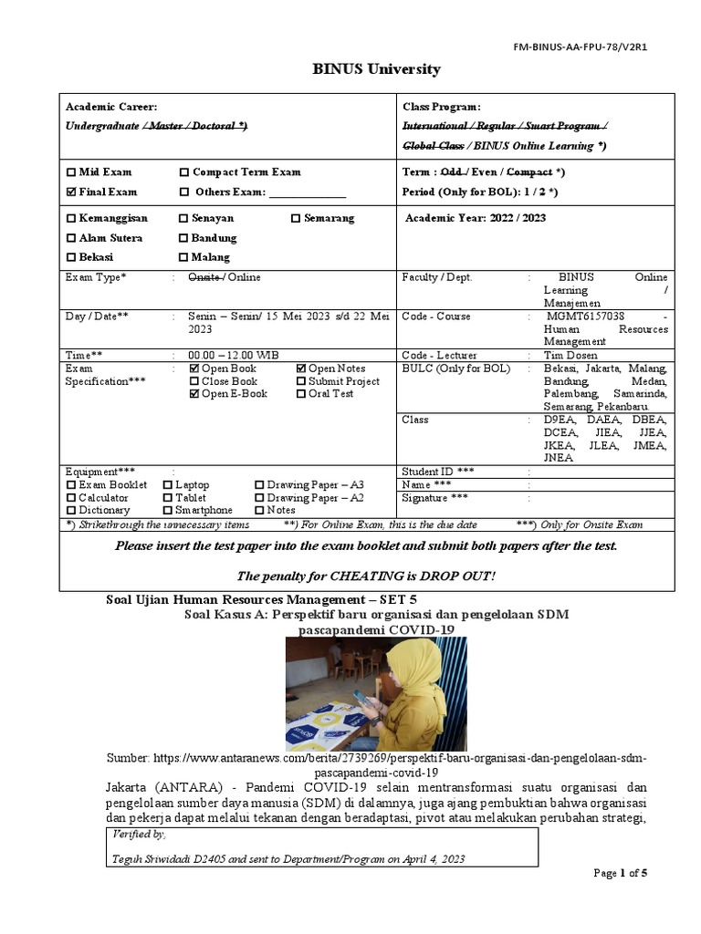 JNEA MGMT6157038 HumanResourcesManagement-Question | PDF