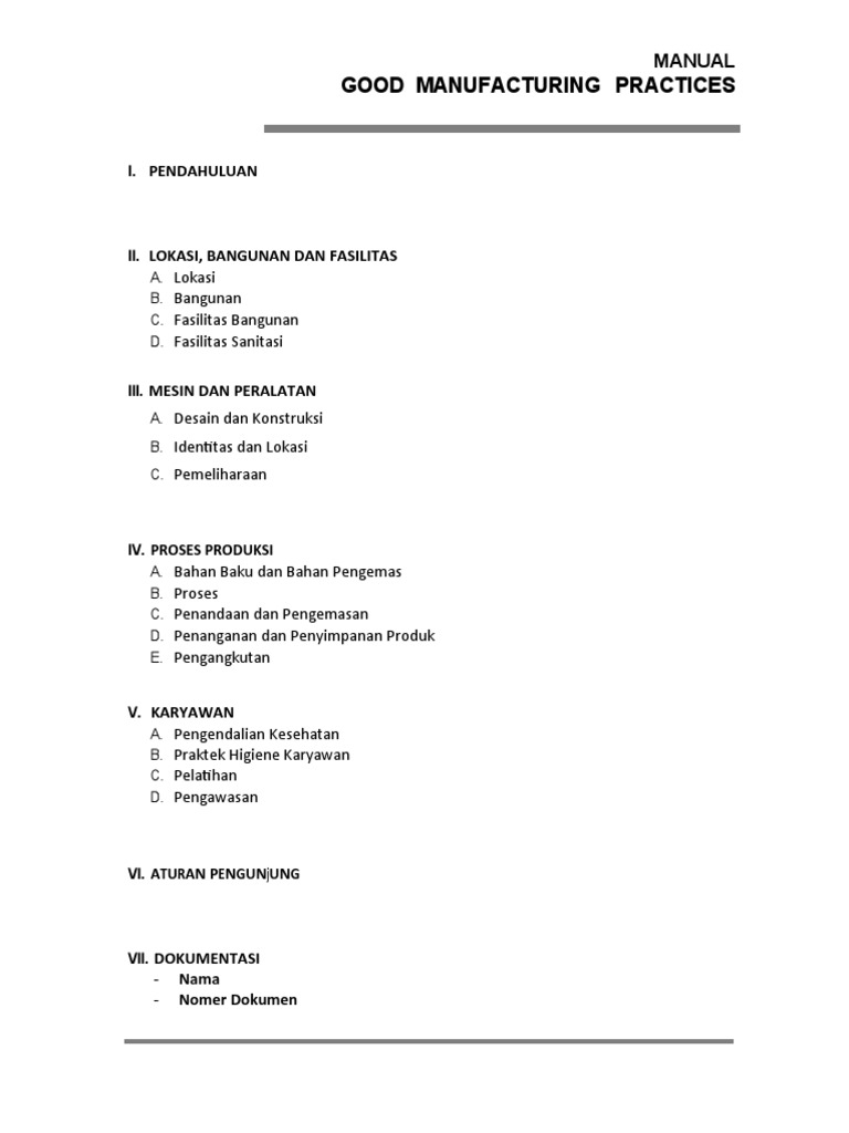 PR - Template GMP Manual | PDF