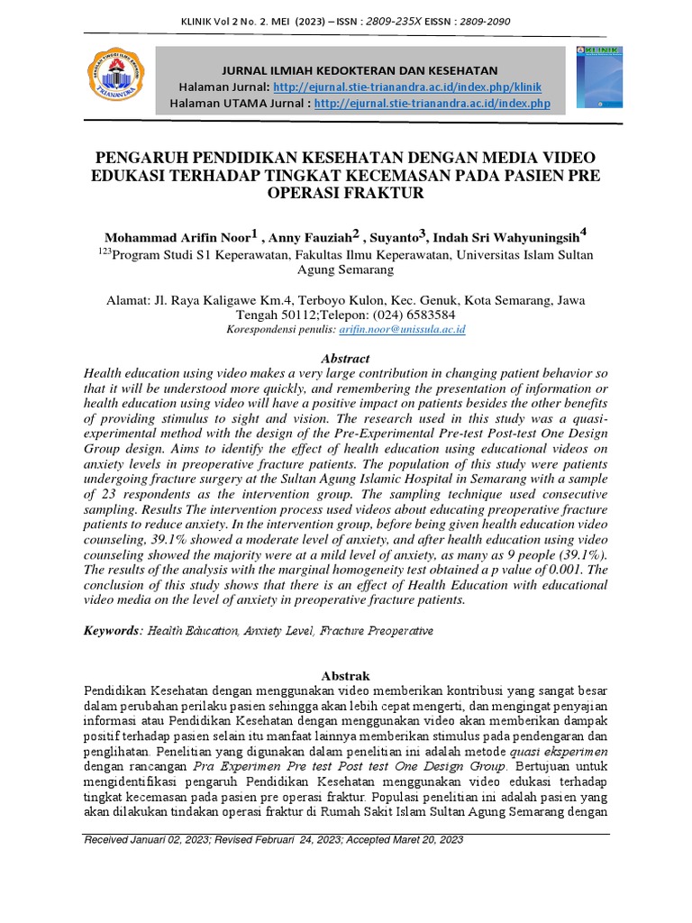 2023_PENGARUH PENDIDIKAN KESEHATAN DENGAN MEDIA VIDEO EDUKASI TERHADAP ...