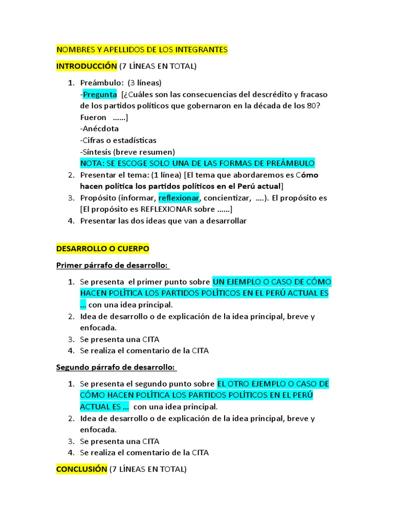 Modelo de Ensayo | PDF