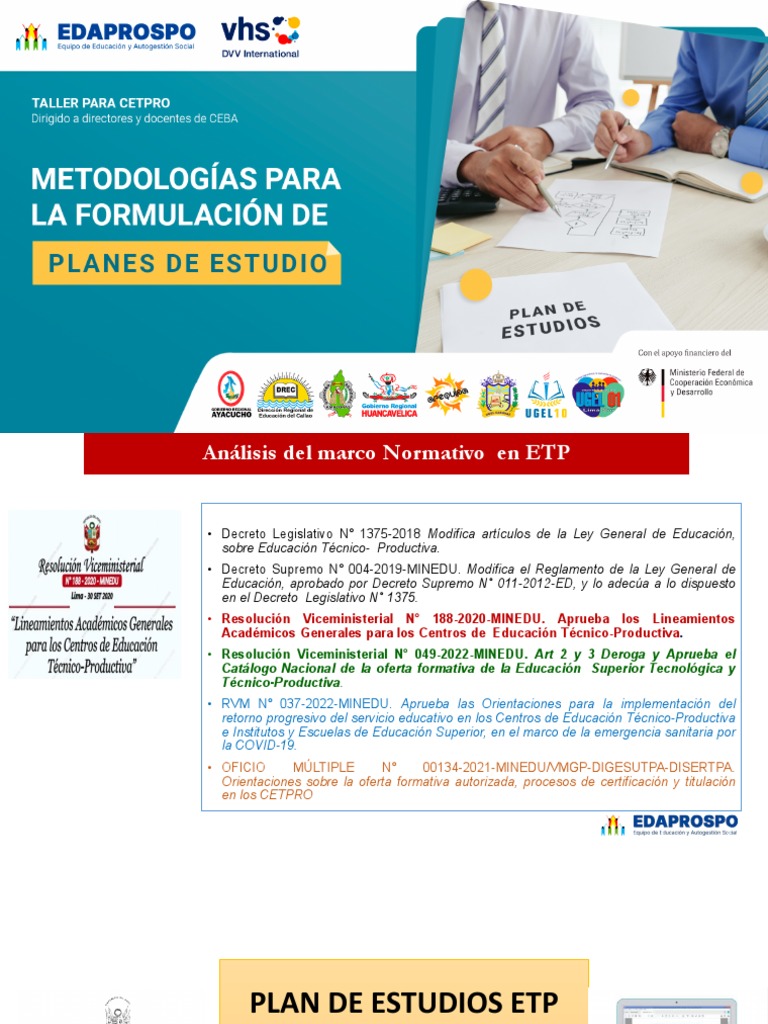 Taller 08 - Metodologías para La Formulación de Planes de Estudio | PDF