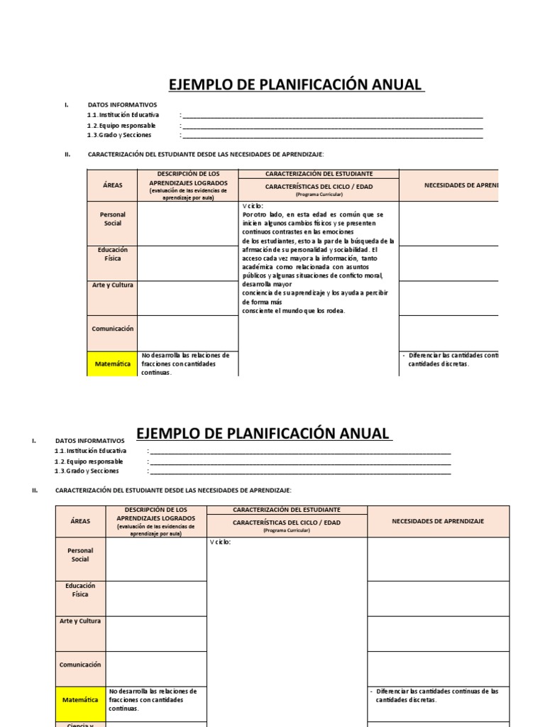 Esquema De Planificación Anual Prim 2021 Pdf Evaluación Aprendizaje 2264