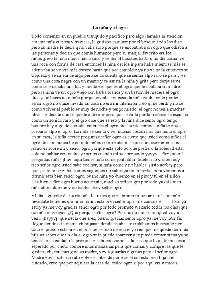 La Niña y El Ogro 123 | PDF