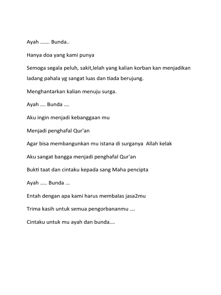 Puisi Ayah Dan Bunda | PDF | Puisi