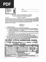 Ss 1 Technical Drawing Exam | PDF | Angle | Technical Drawing