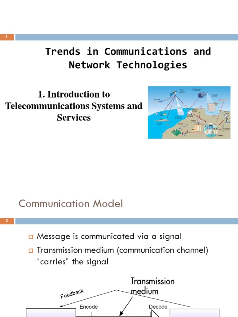 Lecture 1 Introduction To Telecommunications Systems And Services Pdf