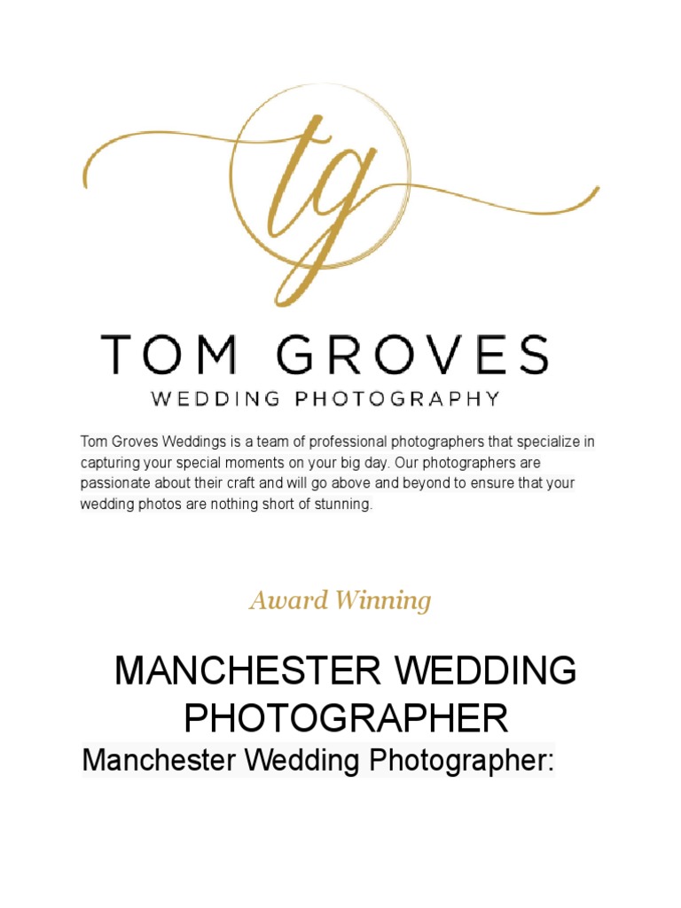 Best Manchester Wedding Photographer - Tom Groves | PDF | Wedding ...