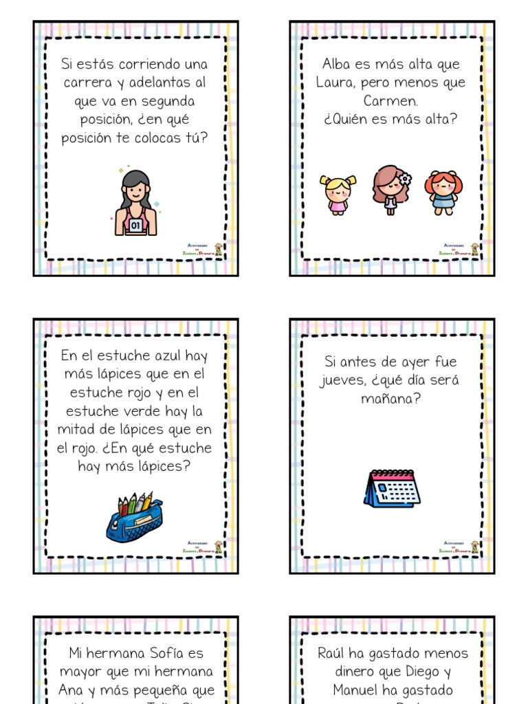 Acertijos Matematicos Sin Numeros | PDF