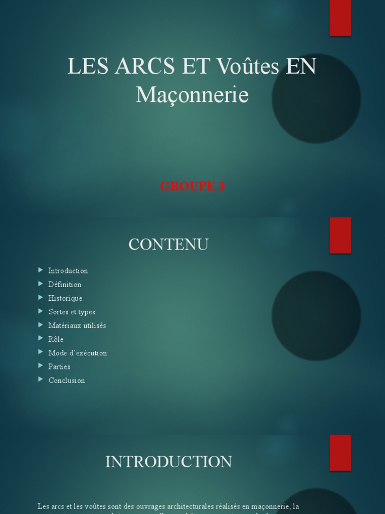 Types et Rôles des Arcs et Voûtes | PDF | Voûte | Technologie du bâtiment