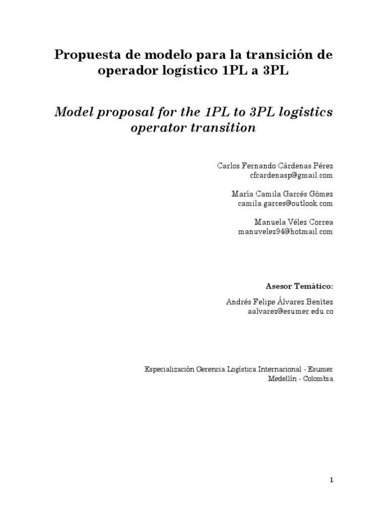 Propuesta de Tercerización 3PL | PDF | Logística | Calidad (comercial)