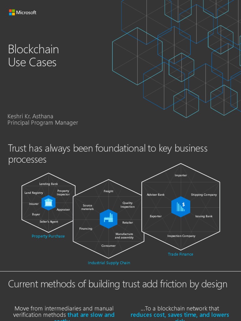 Blockchain Use Cases | PDF | Internet Of Things | Authentication