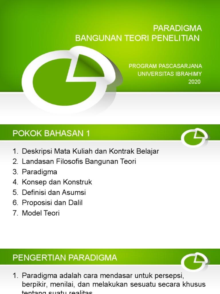 Paradigma dalam Teori Penelitian Pascasarjana | PDF