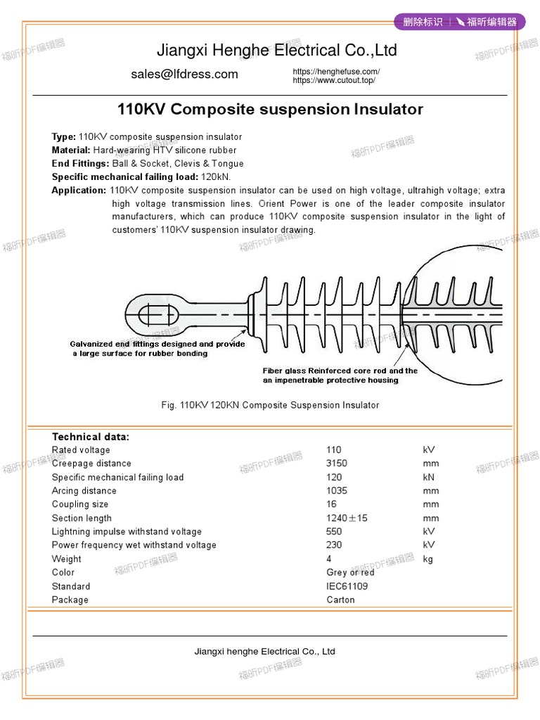 110kV Composite Suspension Insulator | PDF