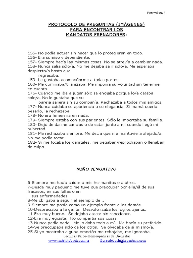 Mandatos 3 en Psico-Homeopatía | PDF