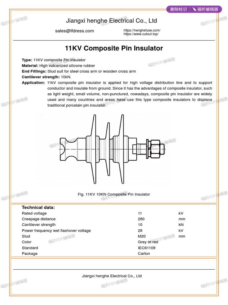 11kV Composite Pin Insulator | PDF