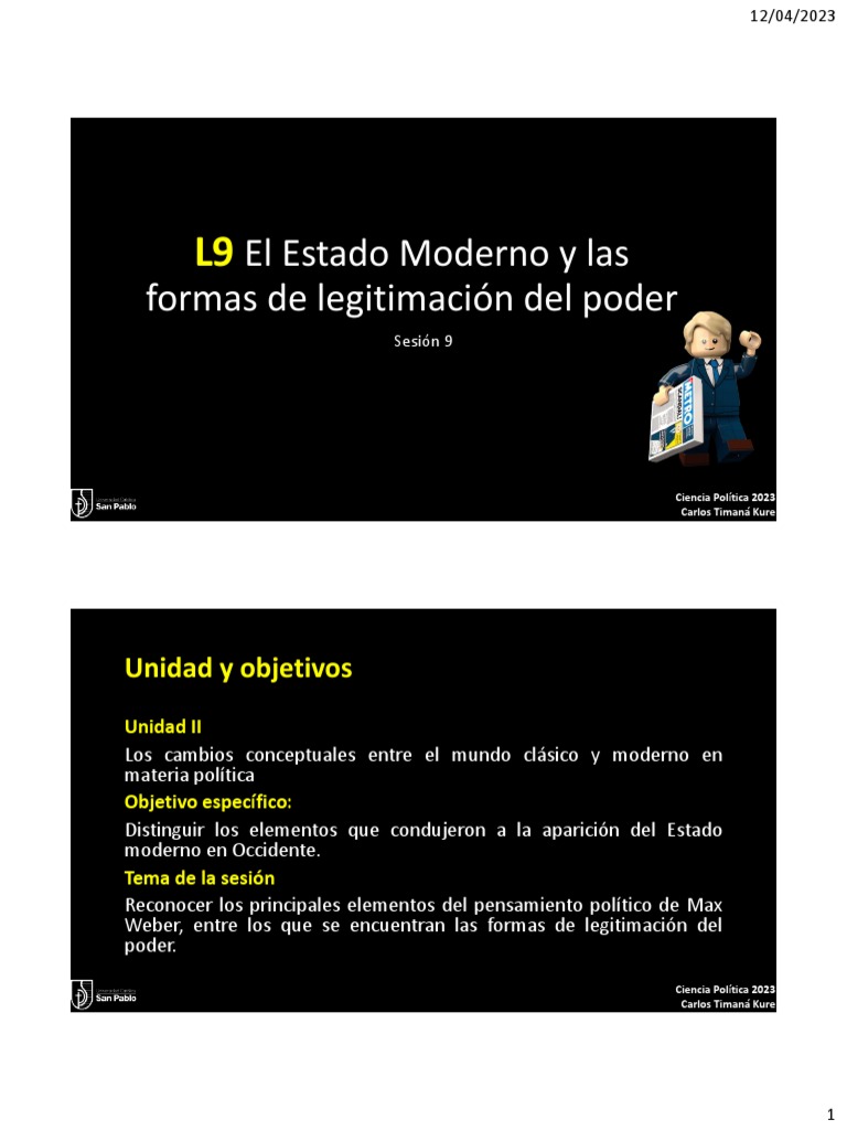 S9 Weber y El Estado Moderno | PDF | Max Weber | Estado (política)