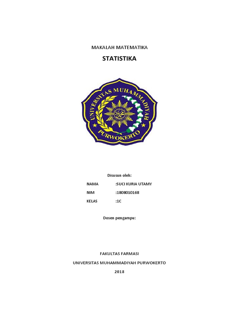 Statistika untuk Mahasiswa Farmasi | PDF