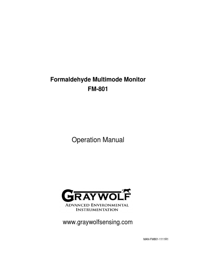 FM-801 Operation Manual | PDF | Personal Computers | Sensor