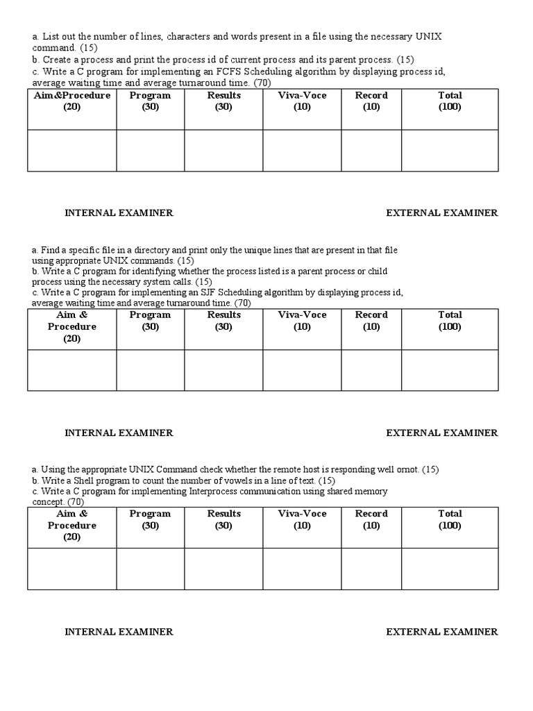 CS3461 Operating Systems Lab Anna University Questions | PDF | Operating System | Computer Program