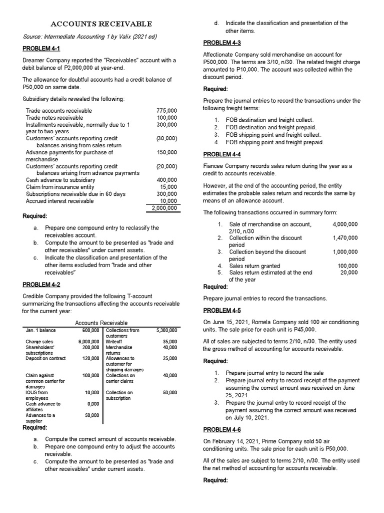 Accounts Receivable | PDF | Bad Debt | Debits And Credits Accounts Receivable | PDF | Bad Debt | Debits And Credits