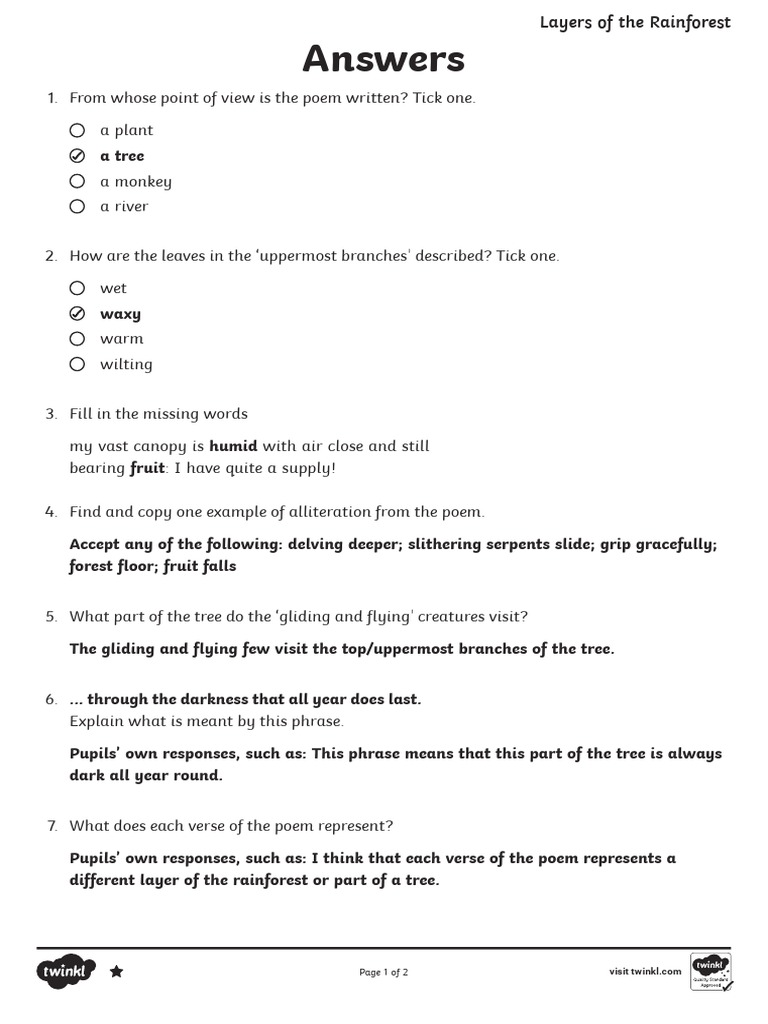 Poem Comprehension Practise - MS | PDF | Language Arts & Discipline ...