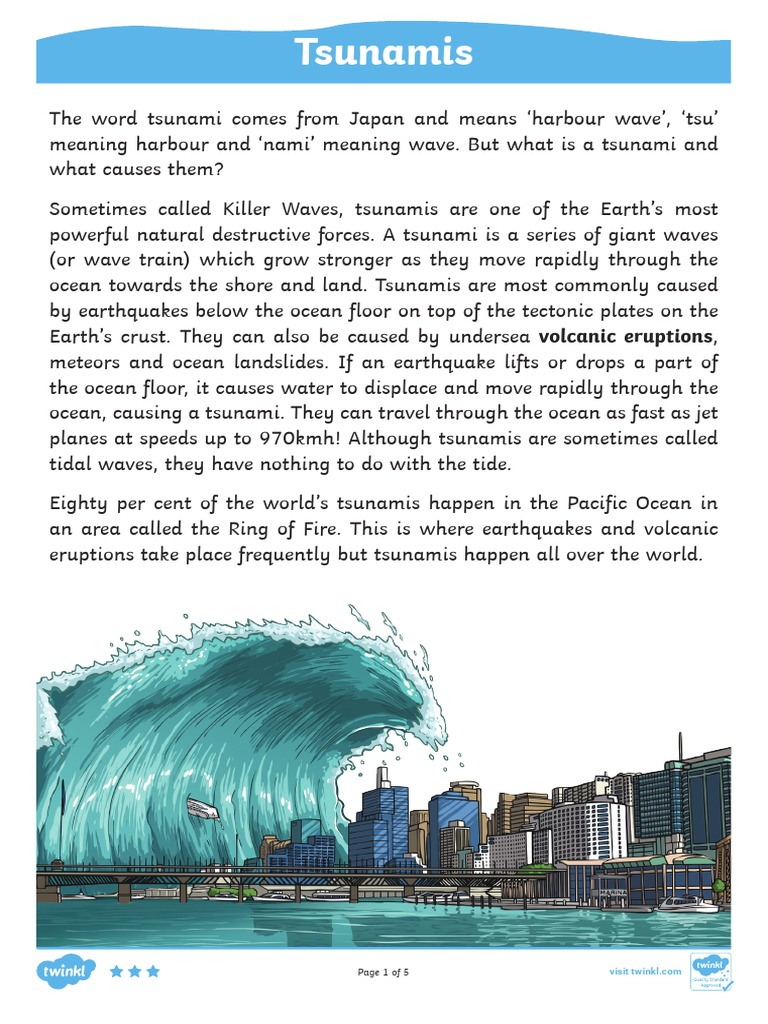 Information Text Comprehension | PDF | Tsunami | Earthquakes